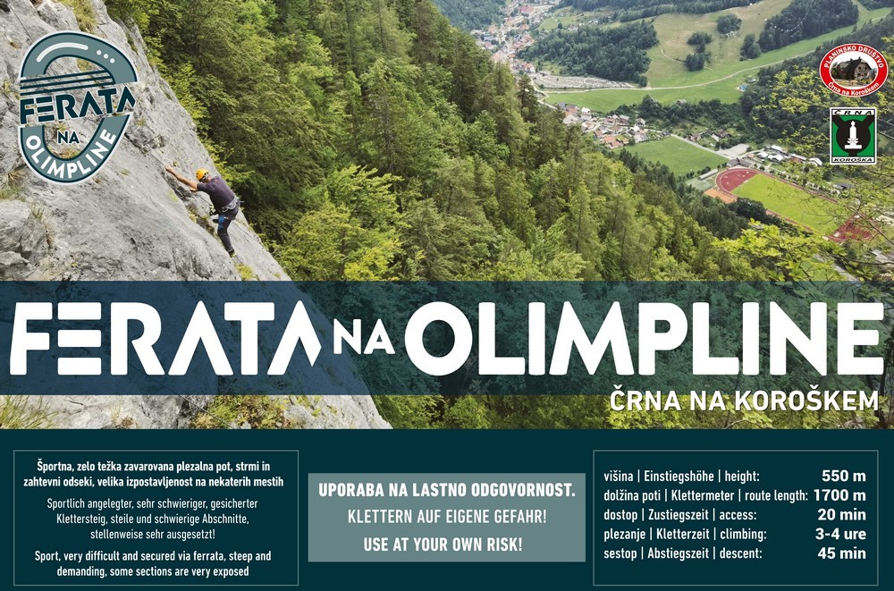 Planinska zveza Slovenije - FERATA NA OLIMPLINE| Nova ferata na Koroškem